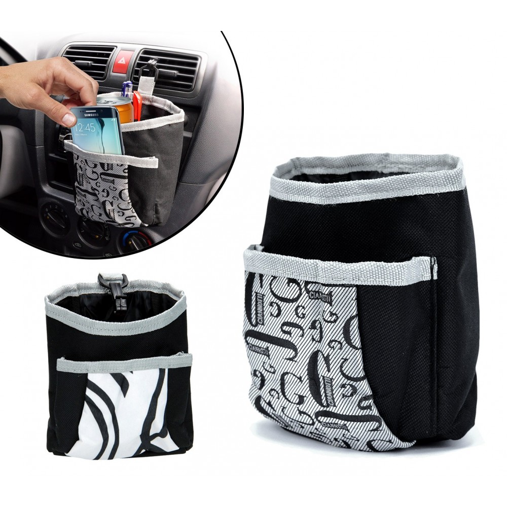 72676 Organizzatore porta oggetti auto con gancio 2 tasche e portapenne