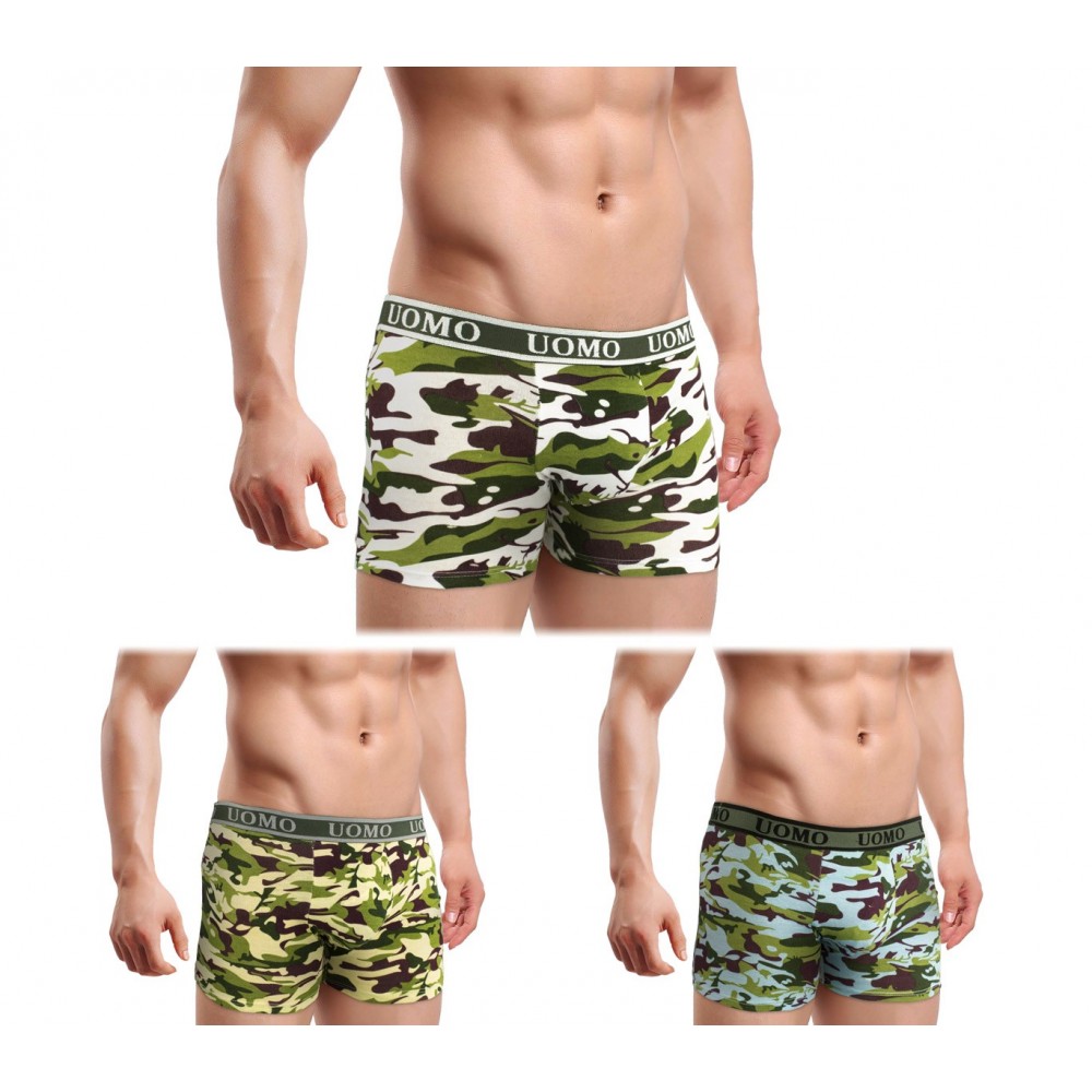 Pack da 4 boxer da uomo CAMOUFLAGE PT6809 taglie disponibili
