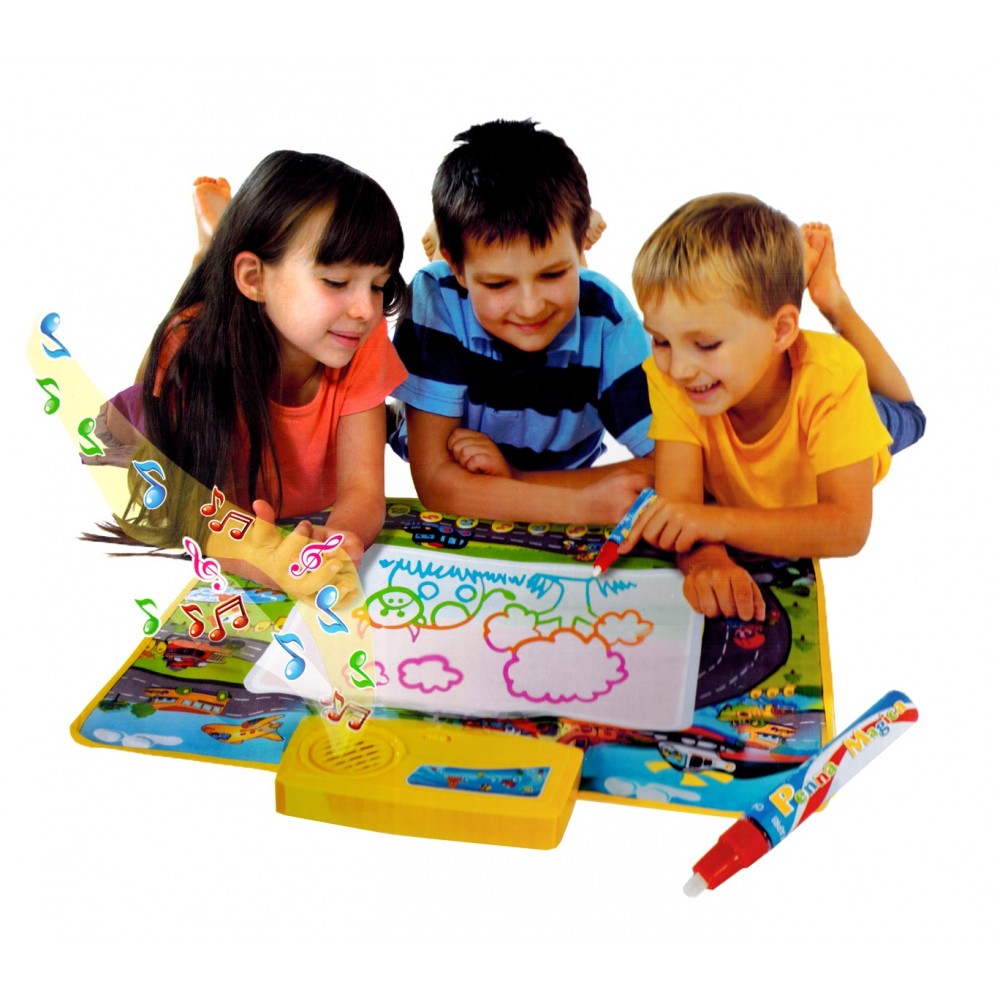 Tappeto magico musicale da colorare 121773 con pennarello magico 50x50