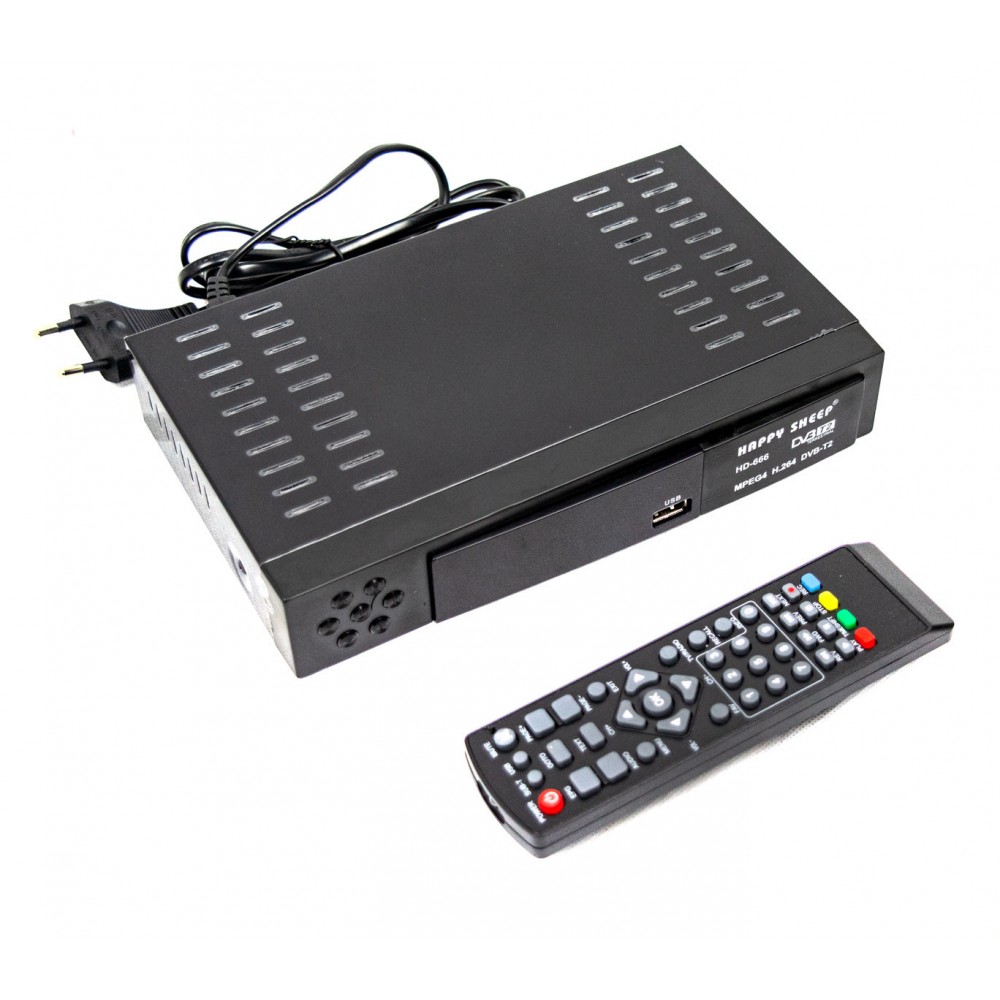 Decoder DVB T2 FULL HD HD666 con sistema PVR uscita scart e HDMI MPEG4