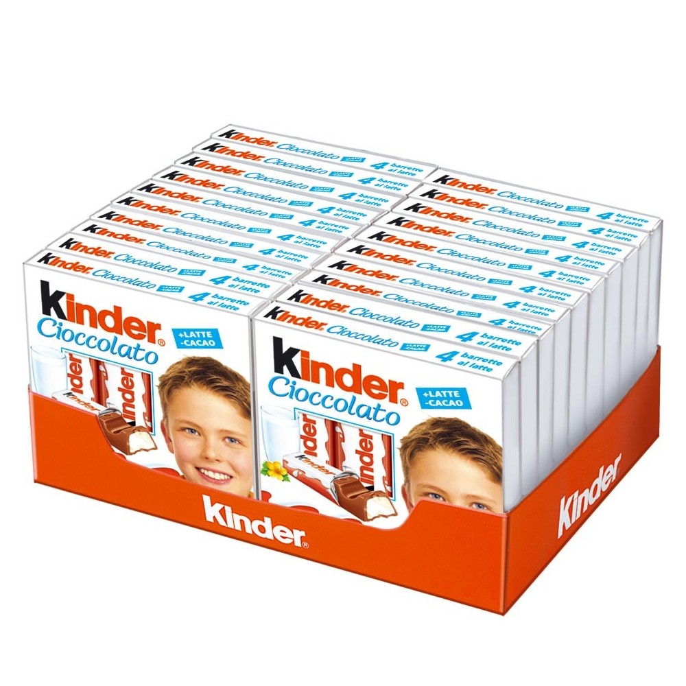 Ferrero Kinder barrette pack risparmio da 20 x 50g (4 barrette) ciocco