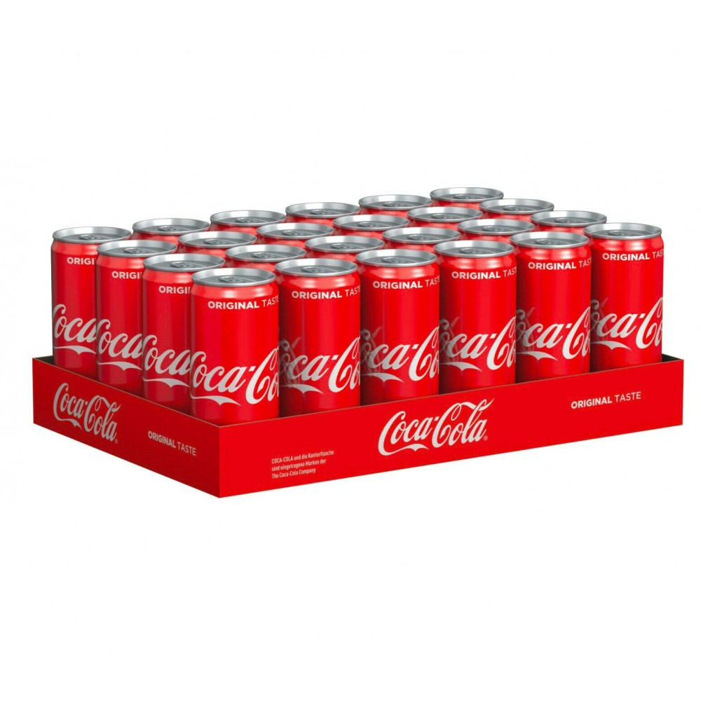 COCA COLA confezione risparmio 24 lattine da 33 cl original cans sleek