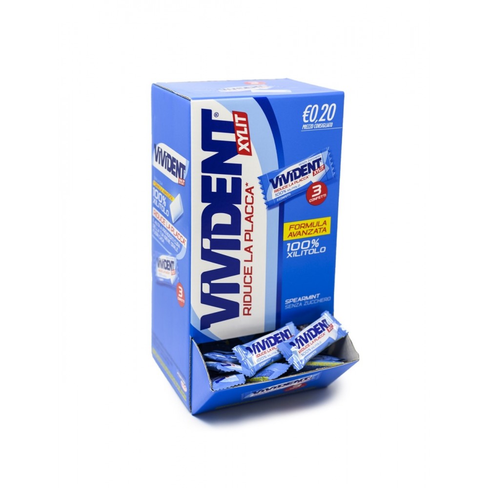 Vivident Xylit Spearmint Senza Zucchero Marsupio 170 pezzi da 3 confetti