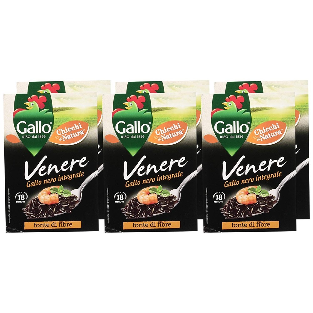 Gallo Venere Il riso Gallo Nero 500 g confezione da 6 pacchi
