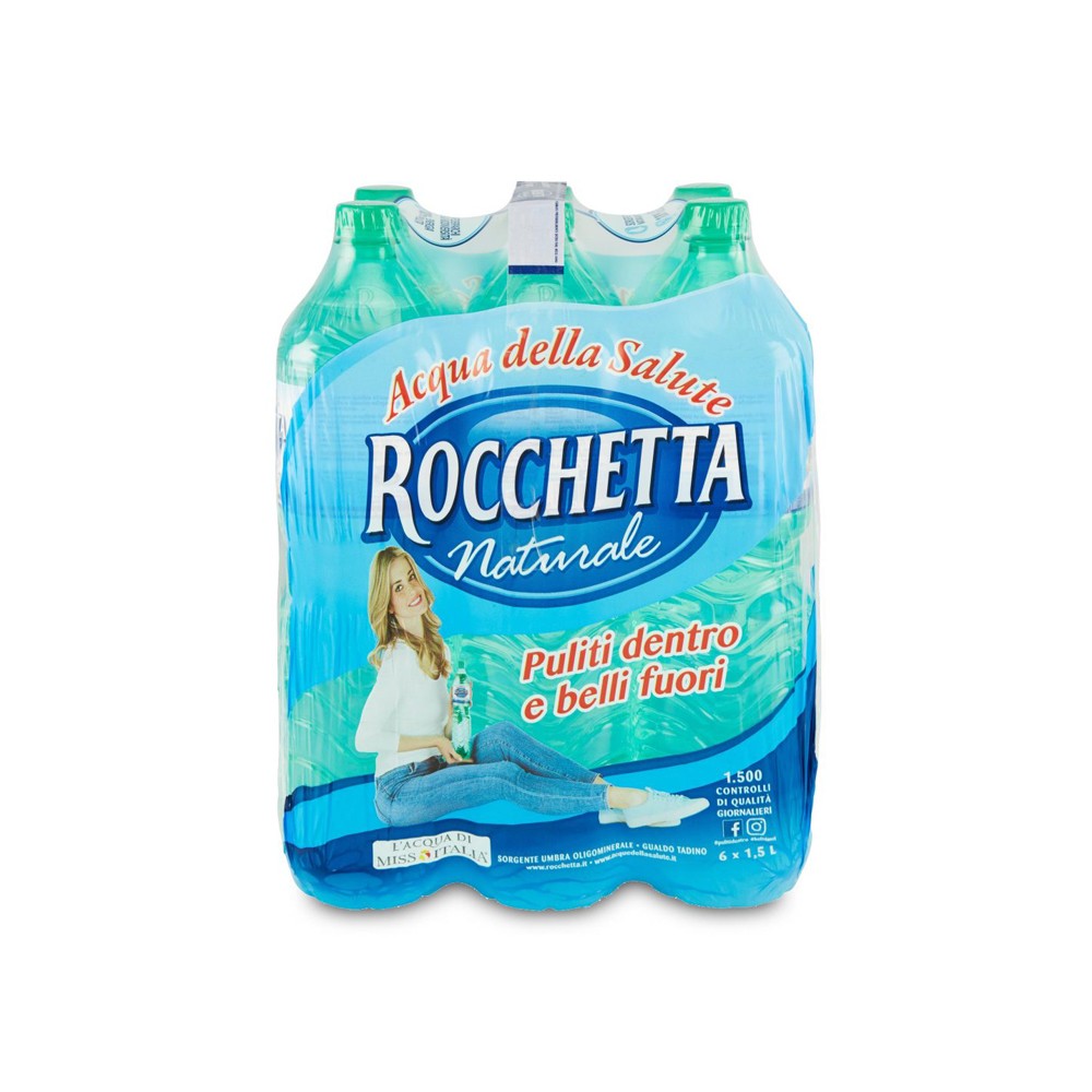 Acqua Rocchetta Naturale Oligominerale 1,5L (Confezione da 6 Bottiglie)