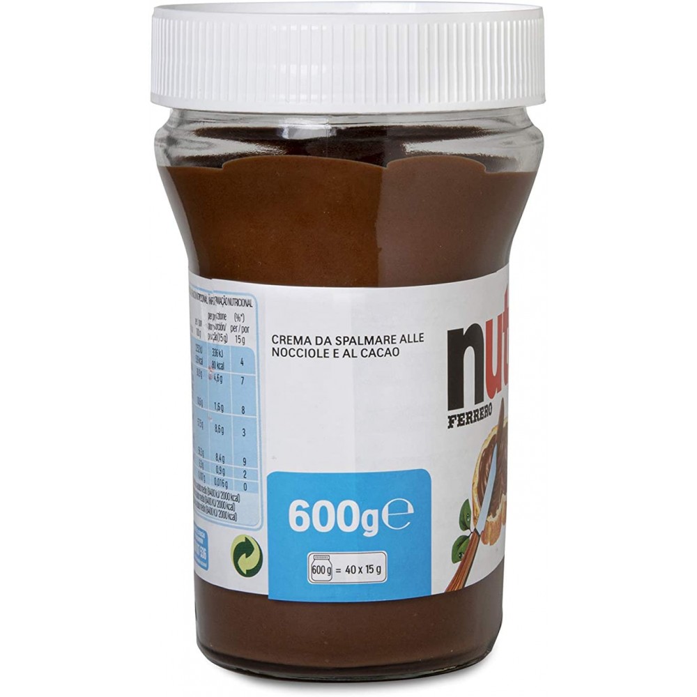 Barattolo in vetro Ferrero Nutella da 600gr