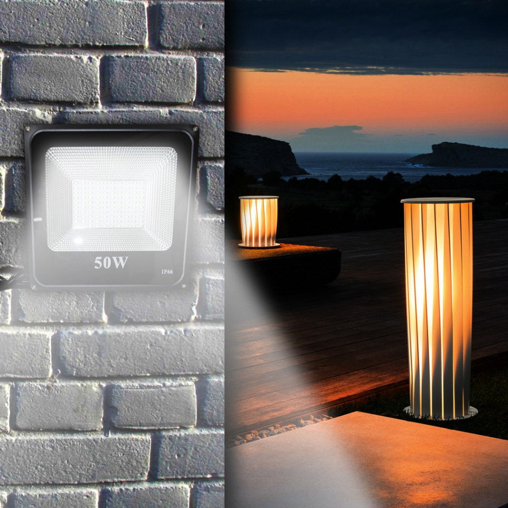 Luce led esterno da muro da 50W con protezione IP66 per acqua 115837