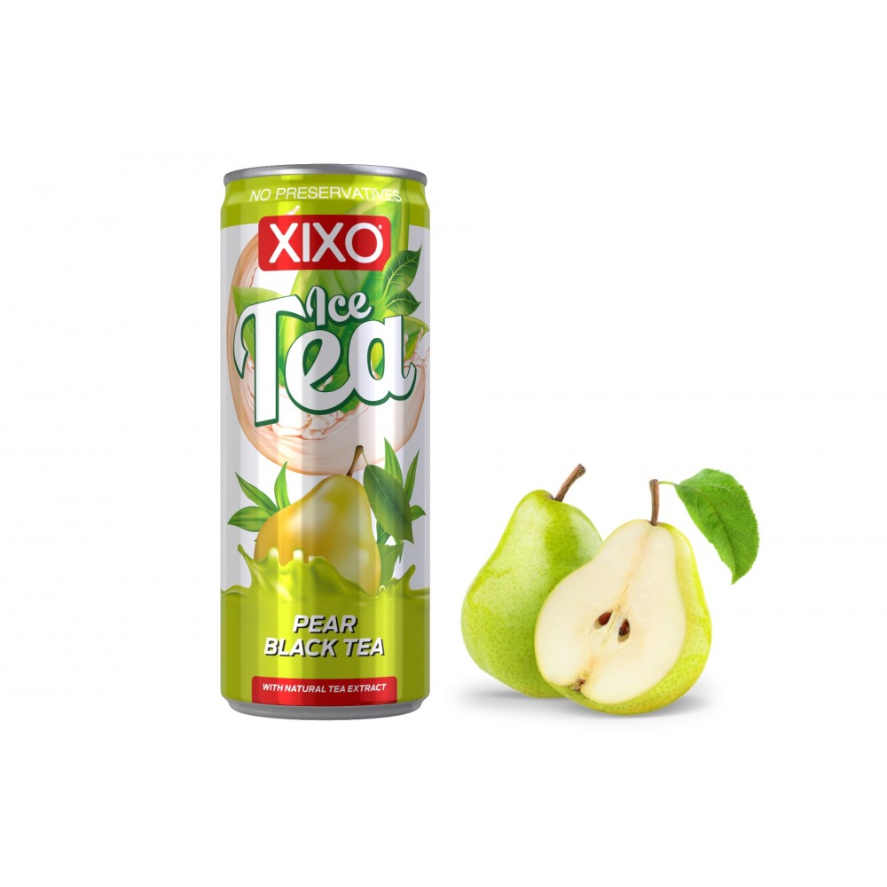 Pack 24 Lattine Bevanda Gassata Analcolica XIXO Ice Tea Pear Black tea ...
