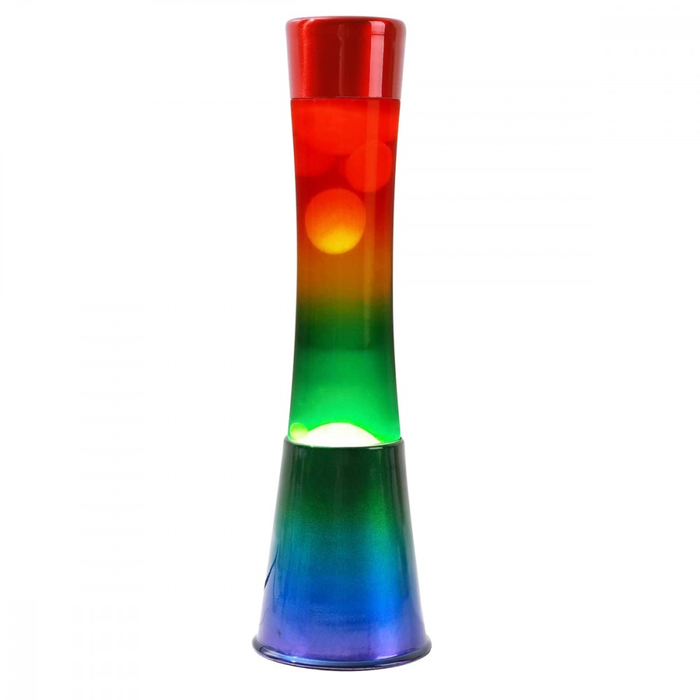 Lampada Lava Lamp 40cm XL1782 Base Rainbow e Magma Multicolore Design ...